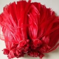 China 80Mesh Red LDPE Mesh Vegetable Storage Bags For Fruit for sale