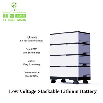 China home smart energy storage 48v 100ah lithium ion stackable battery for sale