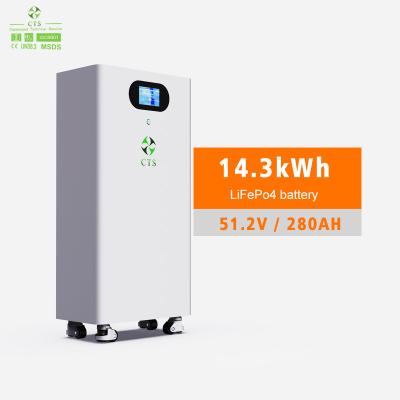 China CTS Home Energy Storage Batetry Pack 51.2V 314Ah 280Ah 15kWh Lithium Battery for Office Backup Power for sale