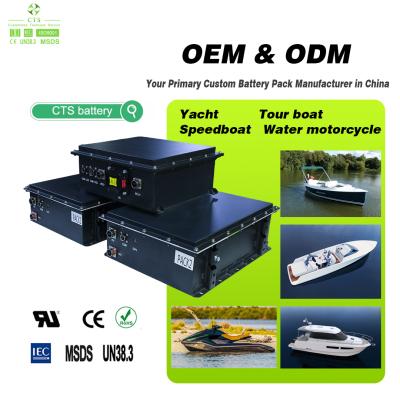 China CTS Deep Cycle IP67 Waterproof Marine LiFePO4 Battery 400V 150Ah For Electric Boat Propulsion for sale