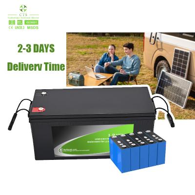 China CTS 12V 24V 100Ah 200Ah LiFePO4 Deep Cycle Lithium Battery with Smart BMS for Solar RV Marine Energy Storage for sale