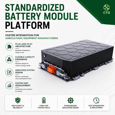 China CTS 614V 100Ah 300Ah 400Ah Lifepo4 Lithium Battery System with PDU for Agricultural Machinery Electric Tractor OEM ODM for sale