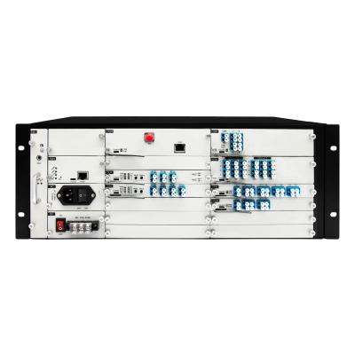 China Custom 4U Chassis DWDM Fiber Optic Cable Monitoring System with 16+2 Slots for sale