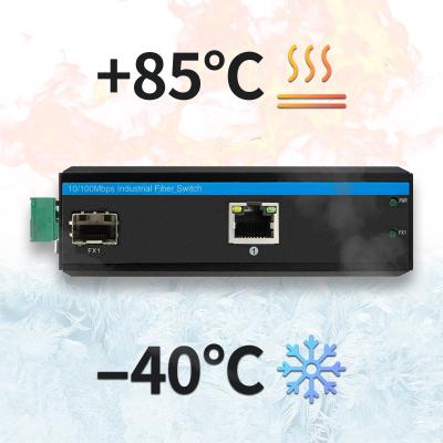 China 2 Port Half Duplex mini Hardened Ethernet Industrial Unmanaged Switch Converter for sale