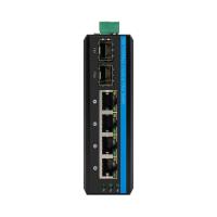 China 6 Port Unmanaged Industrial Ethernet Switch Din Rail 24V 10/100/1000Mbps for sale