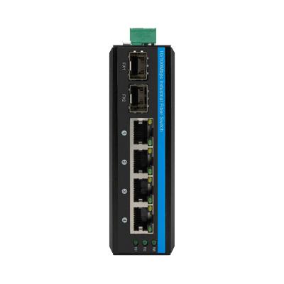 China Industrial 6 Port PoE Switch 4x10/100Mbps RJ45 2x100Mbps SFP Full Duplex IEEE 802.3x Unmanaged for sale
