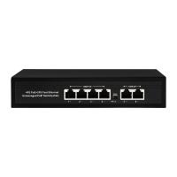 China 4 Port PoE Switch 10/100Mbps Unmanaged 2 Uplink Ports 30W per Port 150W Budget for sale