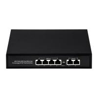 China 4 Port PoE Switch 10/100Mbps Unmanaged 2 Uplink Ports 30W per Port 150W Budget for sale