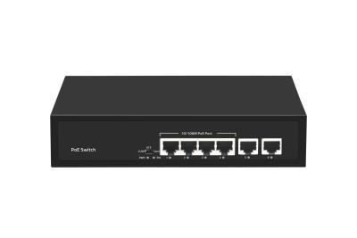 China Uplink Power POE Ethernet Switch Hub 4 Port High Performance for sale