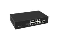 China 8 Port 10/100M PoE Switch with 2 Gigabit Uplink 802.3at af 120W for sale
