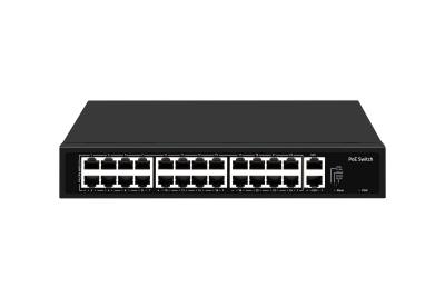 China 26 Port PoE Ethernet Switch 10 100Mbps with 2 Gigabit Uplink IEEE802.3at for sale
