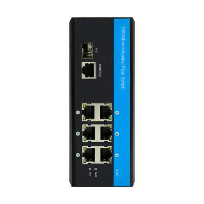 China Managed Industrial Ethernet Switch 8 Port 10 100 1000Mbps with 1 SFP Slot DC9 52V IP40 for sale