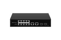 China 12 Port Gigabit PoE Switch 8 PoE Plus 2 Ethernet 2 SFP Unmanaged 120W for sale