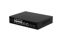 China 12 Port Gigabit PoE Switch 8 PoE Plus 2 Ethernet 2 SFP Unmanaged 120W for sale