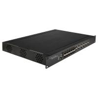 China Industrial Managed PoE Switch 24 Port 12 SFP 12 RJ45 Gigabit 48Gbps for sale
