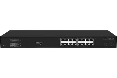 China 18 Port Gigabit PoE Ethernet Switch 16 PoE Plus 2 SFP 36Gbps Switching Capacity for sale