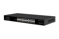 China 26 Port Gigabit PoE Switch with 24 PoE+ Ports and 2 SFP Slots 52Gbps Switching Capacity for sale