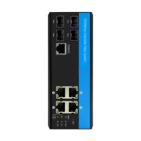 China Industrial Managed PoE Switch 4 RJ45 4 SFP 1000 Mbps RSTP MSTP 48V for sale