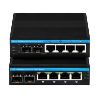China Industrial Managed Switch 2 SFP 4 RJ45 10 100 1000Mbps 9 52V DC IP40 DIN Rail for sale