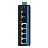 China Industrial Managed Switch 2 SFP 4 RJ45 10 100 1000Mbps 9 52V DC IP40 DIN Rail for sale