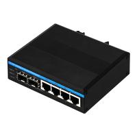 China Industrial Managed Switch 2 SFP 4 RJ45 10 100 1000Mbps 9 52V DC IP40 DIN Rail for sale