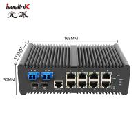 China Managed 10 Port Industrial Fiber Bypass Switch 10/100/1000Mbps 2.5G SFP 8 RJ45 for sale
