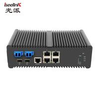 China Managed 6 Port Industrial Fiber Bypass Switch 10/100/1000Mbps DC48V 90W Din Rail for sale