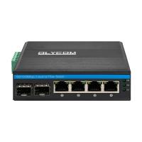 China Industrial Managed Fiber Switch 2 SFP 4 RJ45 10/100/1000Mbps IP40 -40 to 85C for sale