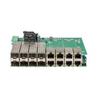 China Industrial Gigabit PoE Managed Fiber Switch 8 RJ45 8 Fiber Ports 4kV Surge Protection for sale