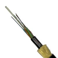 China Strong tensile resistence ADSS Fiber Optical Cable 8 core span 100 200 300 single Sheath PE Jacket Black color for sale