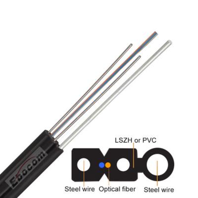 China GJYXFCH FTTH Drop Cable Single mode G657A G652D Fiber 1 core White or Black JacketLSZH FRP strengh for sale