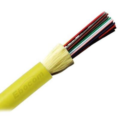China GJFJH Indoor Optic Fiber Cable Tight Buffer 2 4 12 24 Core SM MM OM1 OM2 For Networking for sale