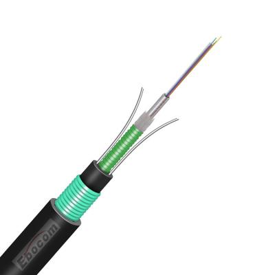 China GYXTW Single-mode 2-12 Core Steel Tape Armored Fiber Optic Cable with G652D PE for LAN Communication for sale
