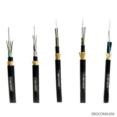China High quality ADSS Cable 12 24 48 72 96 Core Fiber Optic Price per km Chinese factory self support for sale