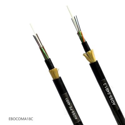 China Outdoor ADSS Fiber Optic Cable SM G652D Communication Qith Good Quality Span 100 500 Strong Tensile for sale