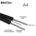 China G657A2 Single Mode FTTH Drop Fiber Optic Cable with LSZH Jacket and 1 to 4 Cores for sale