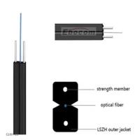 China G657A2 Single Mode FTTH Drop Fiber Optic Cable with LSZH Jacket and 1 to 4 Cores for sale