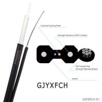 China Drop Optical Fiber Cable LSZH Jacket Outdoor GJYXFCH FTTH SM G652 1 core  2 core Internet networking wire distribution for sale