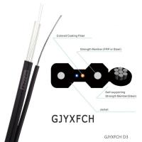 China Outdoor GJYXFCH/GJYXCH FTTH cable Self-Supporting Drop Cable lszh Internet telecommunications black wire for sale