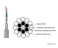 China OPGW-48B1-100 118.8;66.2 Ground Wire Cable  48 72 288 Core For Tower Comuni infrastruction for sale