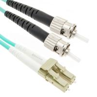 China Fiber Optic Patch cord ST FC Duplex OM3 OM4 10G high speed Multimode  LSZH Jacket communication Internet for sale