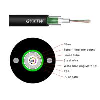 China Low loss GYXTW Optical Fiber Cable 12 24 core G652D for aerial and duct laying for sale
