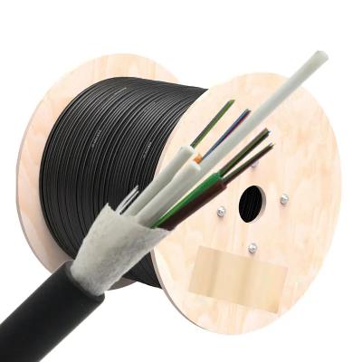 China G652D Fiber Type Aerial GYFTY Optical Fiber Cable 2-144core Non-Armoured HDPE Jacket for Self Supporting for sale