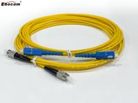 China Simplex SC UPC G652D Single Mode 2.0mm Fiber Patch Cable 3m PVC Jacket Blue Durable Connector for Telecom Applications for sale