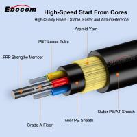 China 48 Core ADSS Fiber Optic Cable Single Mode SM G652D Aramid Yarn Double Sheath Double Jackets AT PE for sale