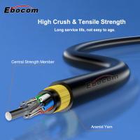 China 48 Core ADSS Fiber Optic Cable Single Mode SM G652D Aramid Yarn Double Sheath Double Jackets AT PE for sale