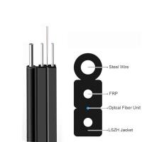 China Outdoor FTTH Drop Cable GJYXCH 1 Core Fiber Optic Cable G657A1 With Steel Strength Member for sale
