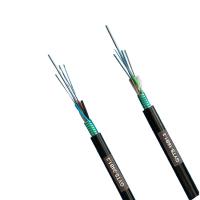 China Outdoor Duct Fiber Optic Cable GYTS Light Armored SM G652D MLT Stranded 12 24 48 Core With PE Jacket for sale