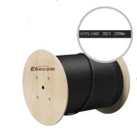 China Outdoor Duct Fiber Optic Cable GYTS Light Armored SM G652D MLT Stranded 12 24 48 Core With PE Jacket for sale