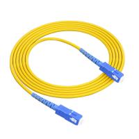 China Simplex SC UPC G652D Single Mode 2.0mm Fiber Patch Cable 3m PVC Jacket Blue Durable Connector for Telecom Applications for sale